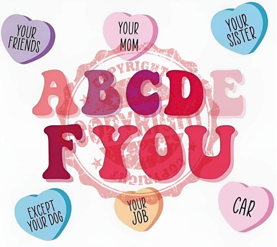 ABCDE F YOU Valentines PNG - Etsy