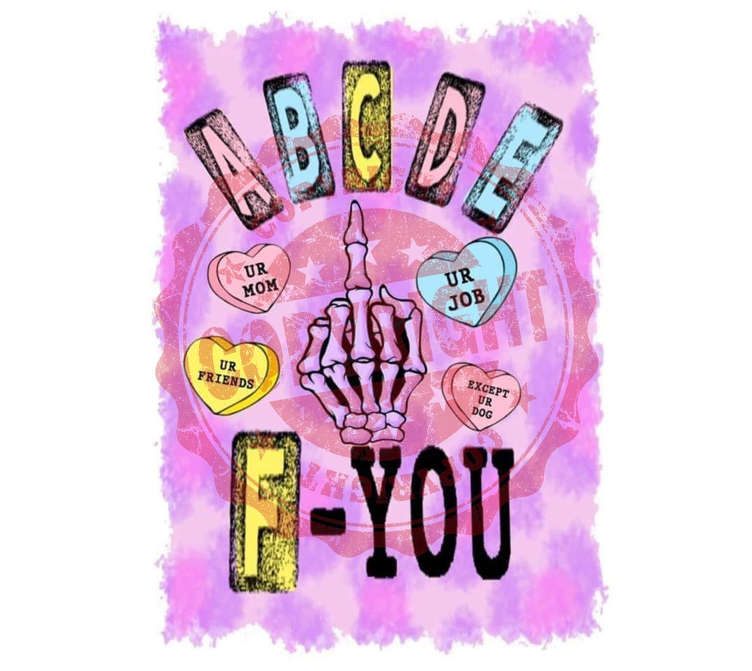 ABCDE F You Valentines PNG - Etsy