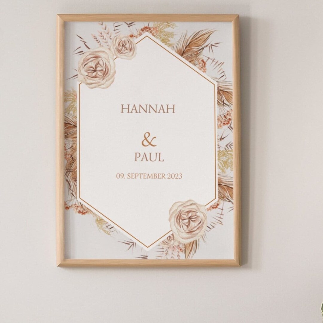 Wedding Gift With Names and Date | Wedding Gift Wedding Anniversary ...