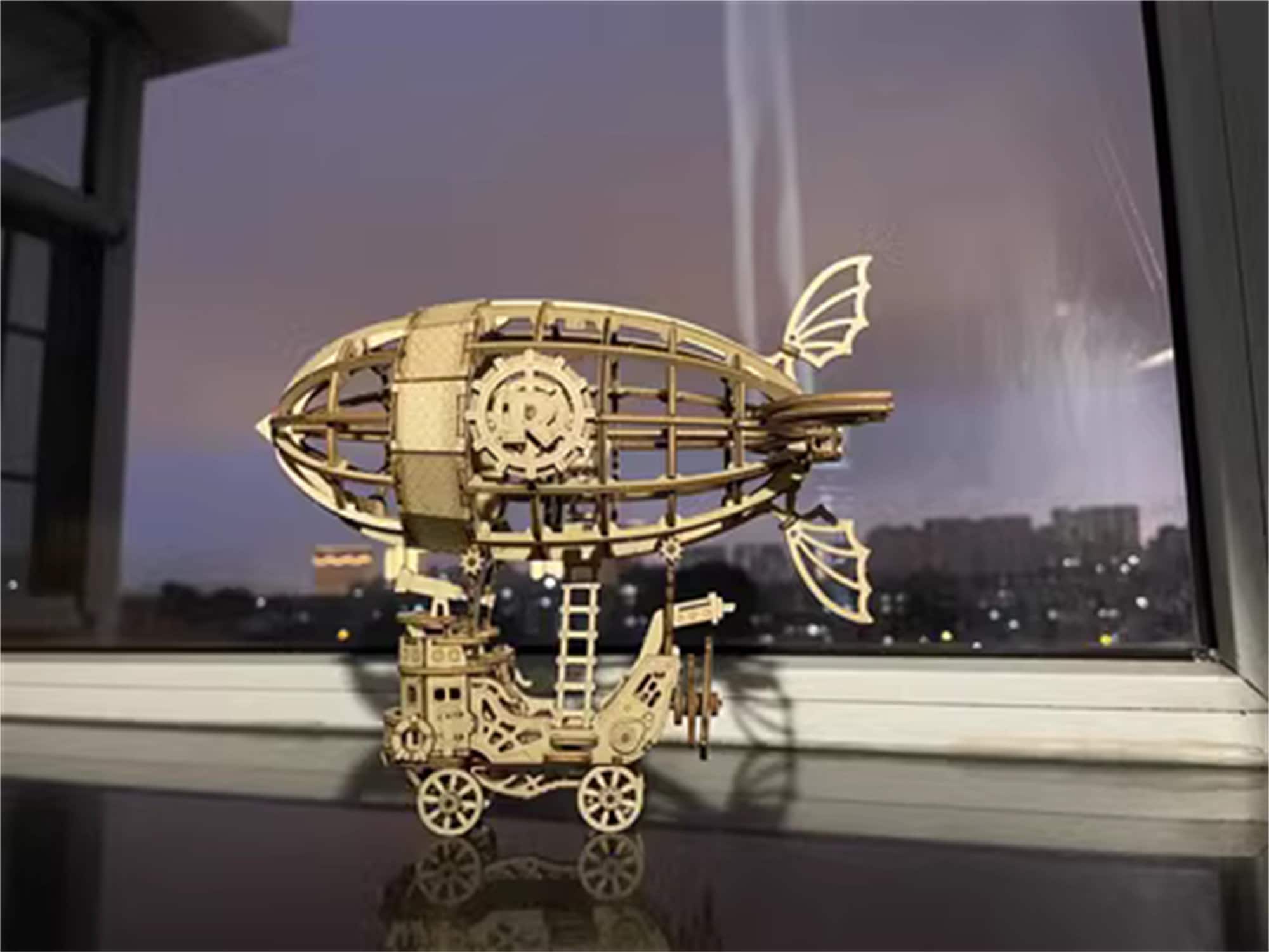 Handcrafted Wooden Airship Model Kit - Etsy