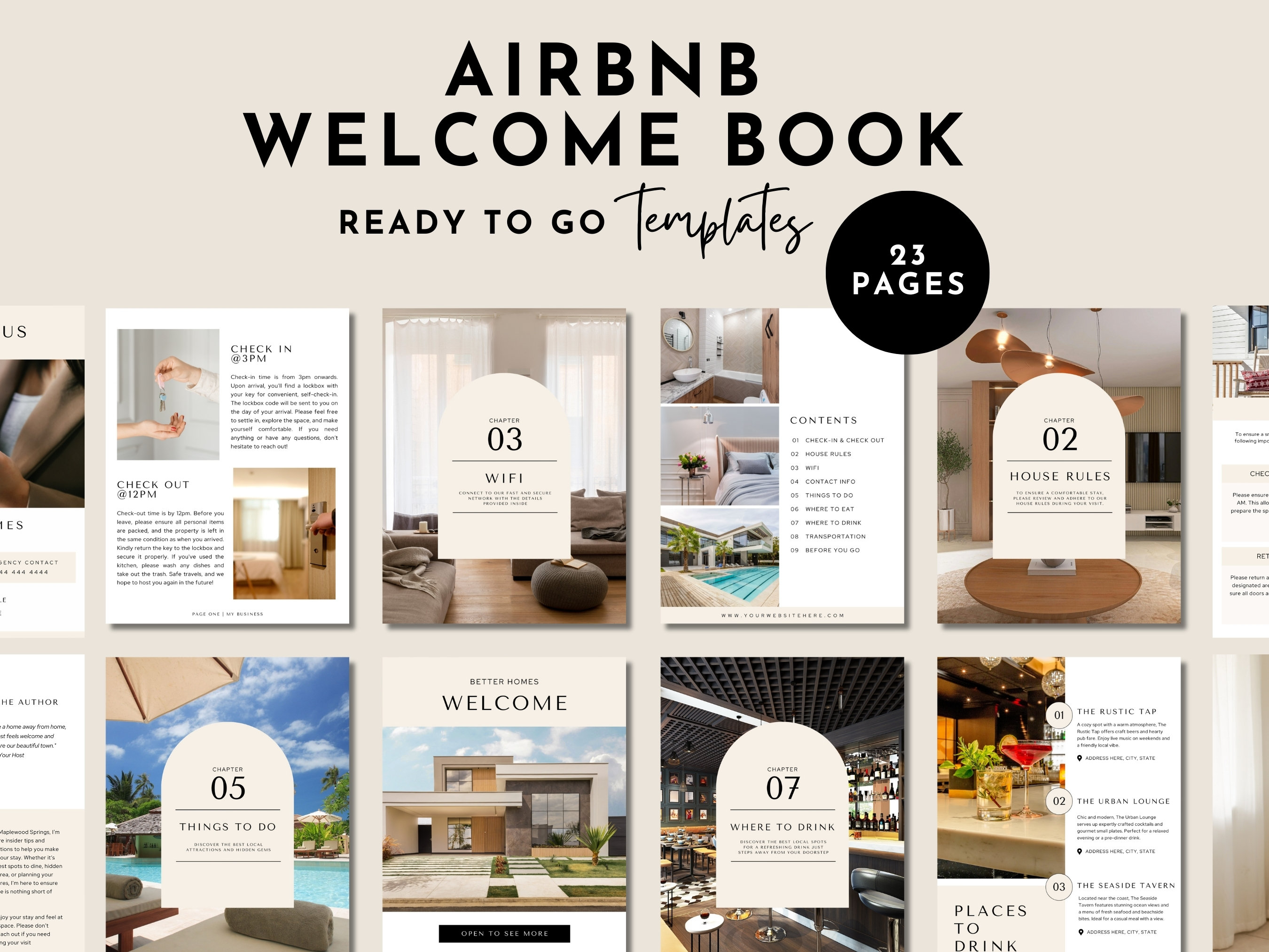 Airbnb Welcome Book Template, Editable Welcome Guide, Airbnb House ...