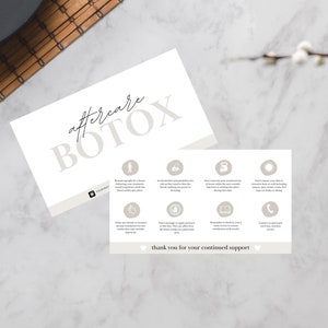 Botox Aftercare Card Template I Printable Aftercare Card Template I ...