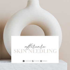 Microneedling Aftercare Card Template | Skin Needling Card | Editable ...