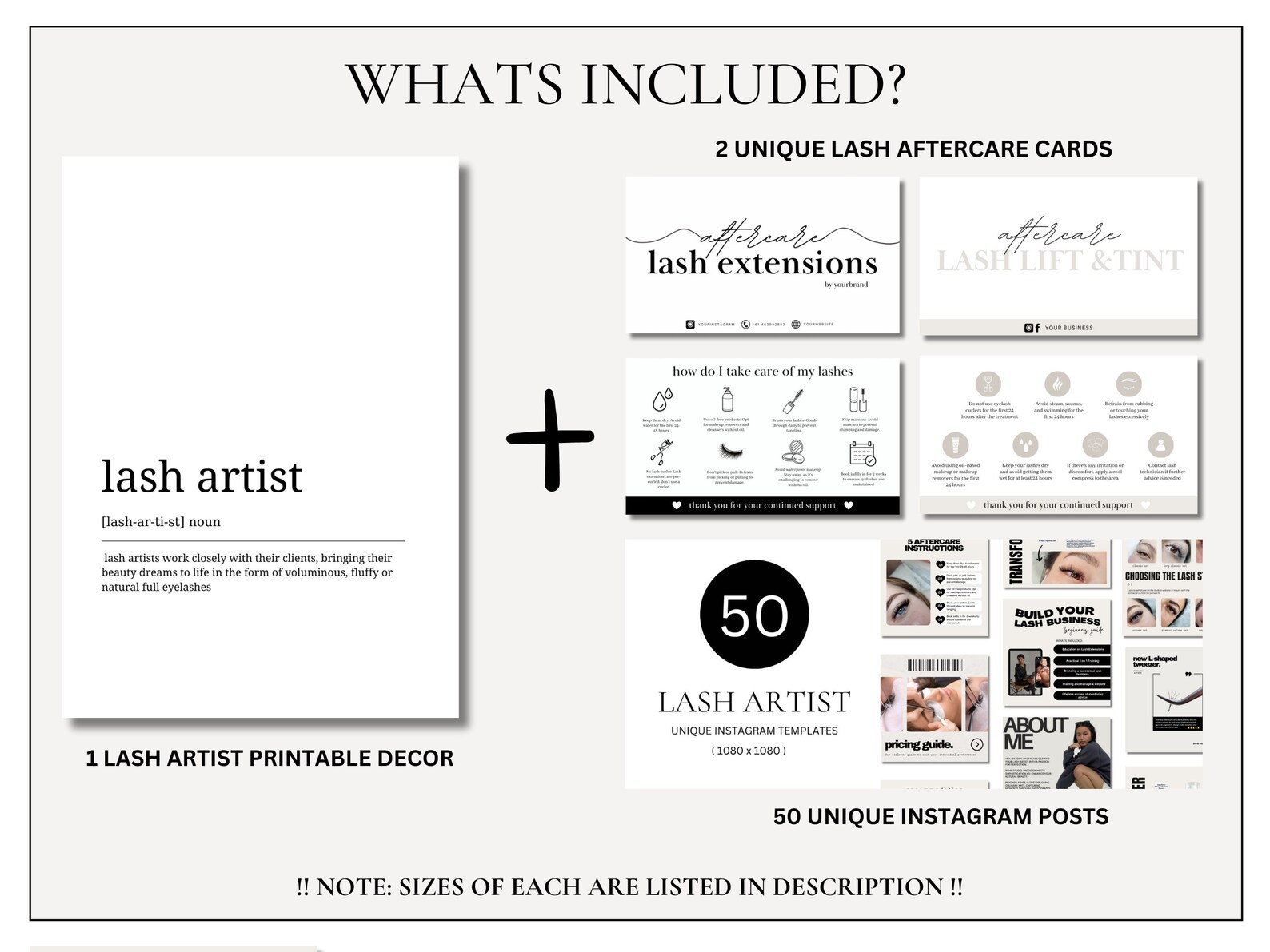 Lash Tech Artist Bundle, Lash Bundle, Lash Artist Instagram Posts ...