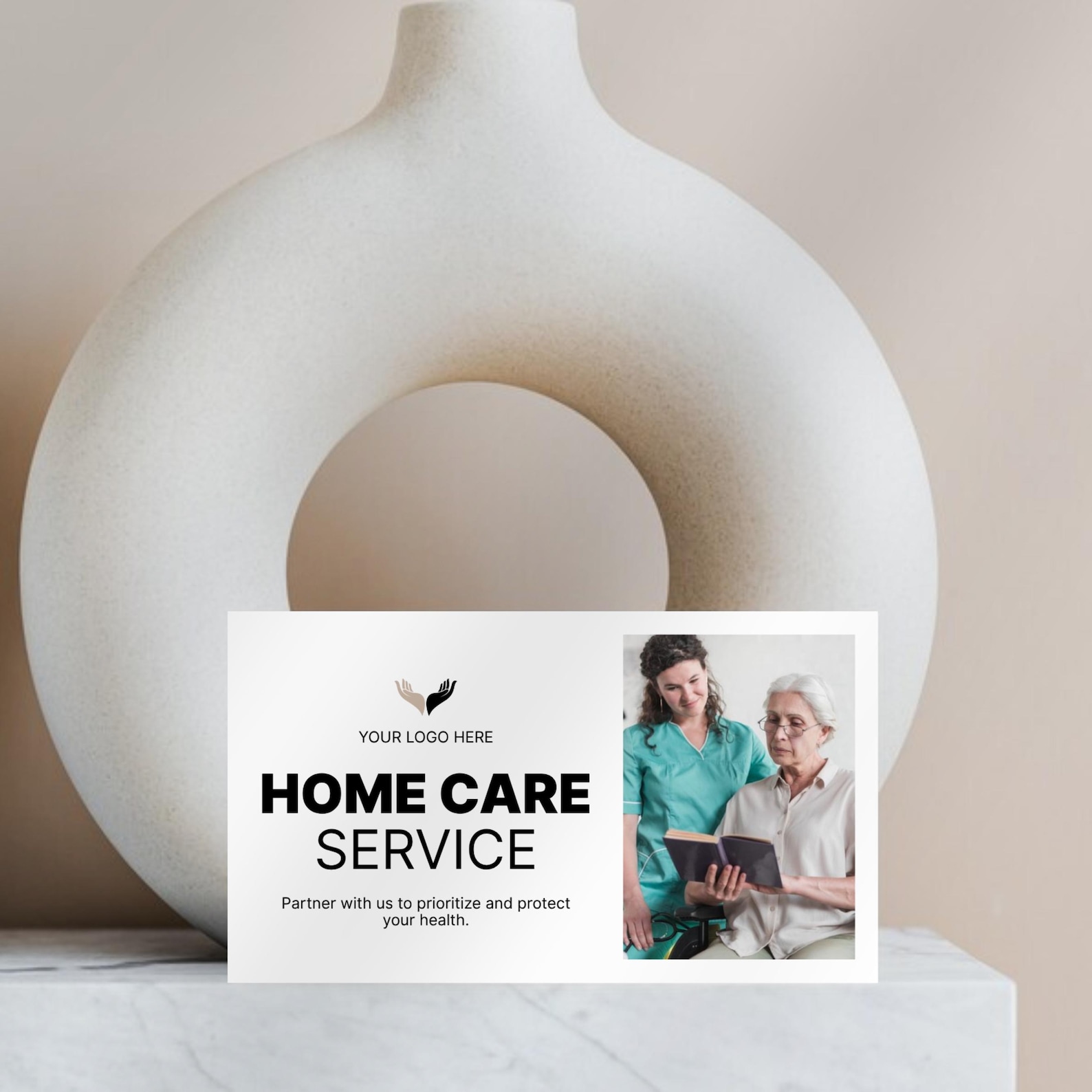 Home Care Service Business Card, Editable Home Care Business Card ...