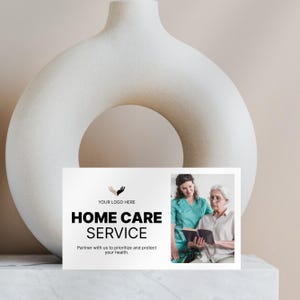 Home Care Service Business Card, Editable Home Care Business Card ...