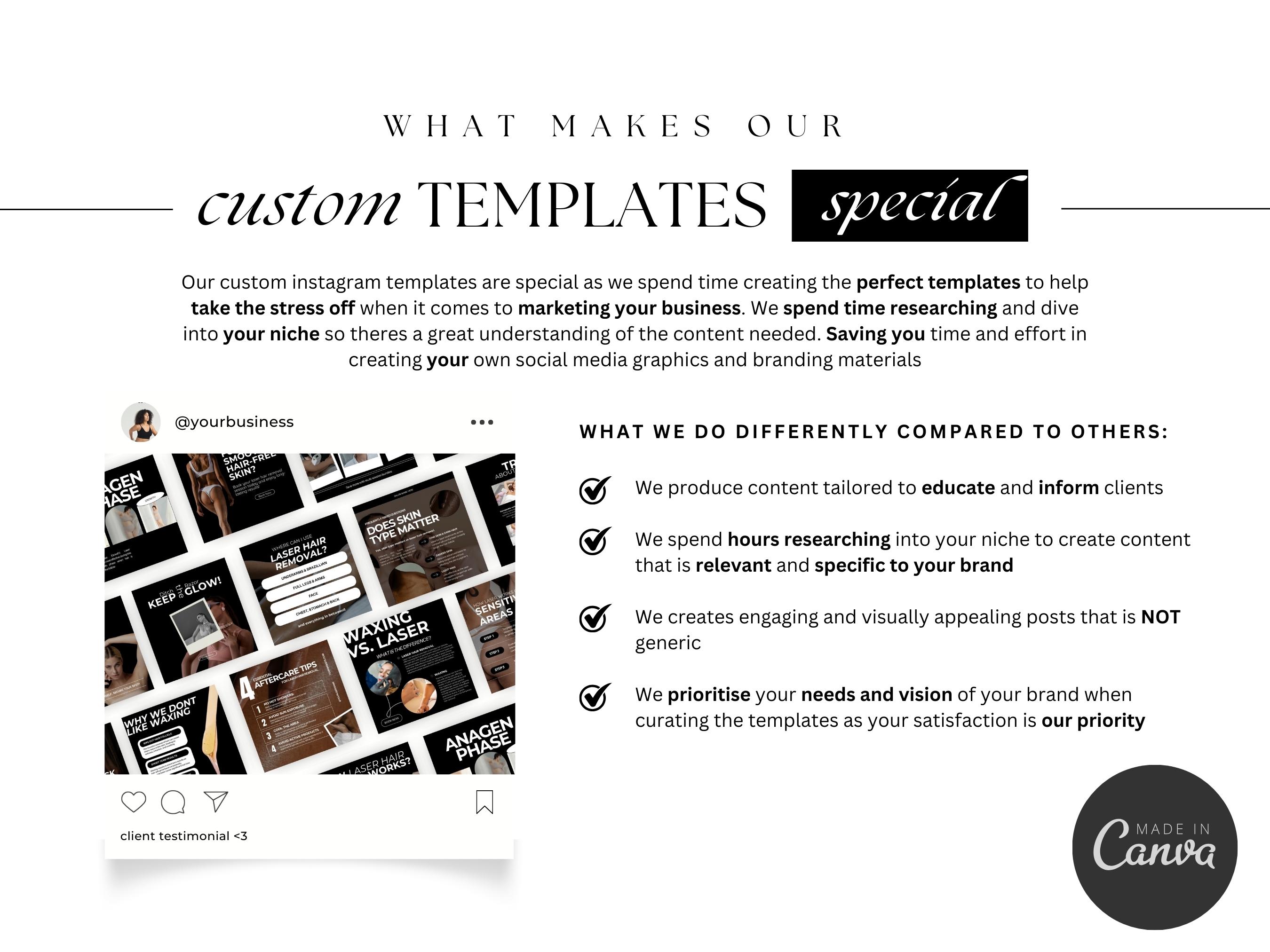 10 Custom Instagram Posts for Business Owners | Custom IG Templates ...
