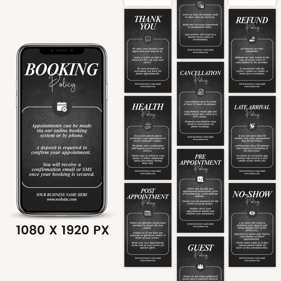 10+ Booking Policy Templates, Editable Instagram Story Booking Policies ...