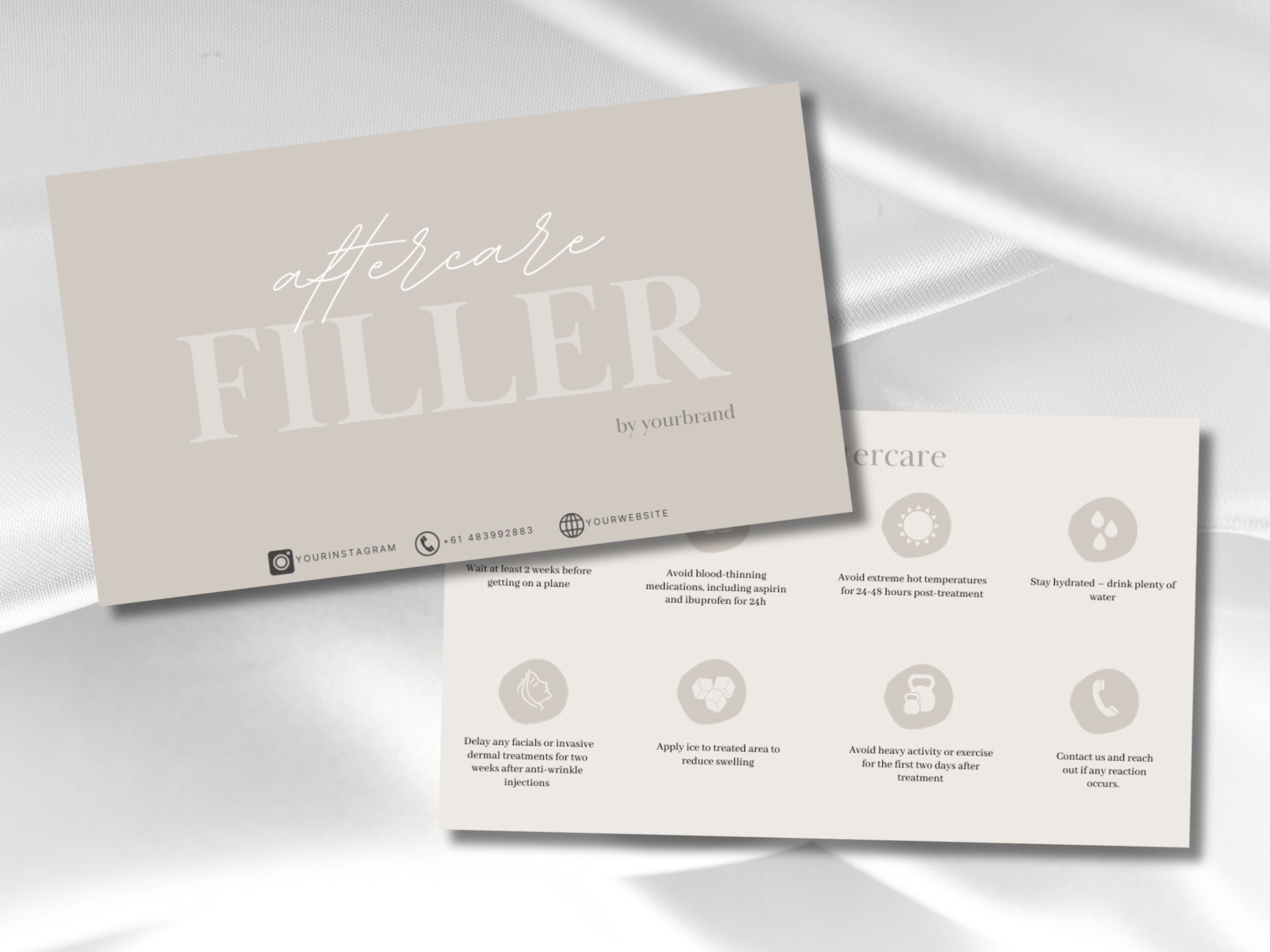 Botox and Filler Aftercare Card | Dermal Filler Aftercare Card | Botox ...
