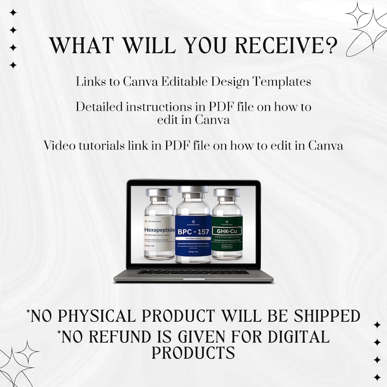 1000+ Peptide Vial Label Templates, Retatrutide Printable Labels ...