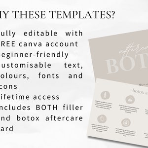 Botox and Filler Aftercare Card | Dermal Filler Aftercare Card | Botox ...