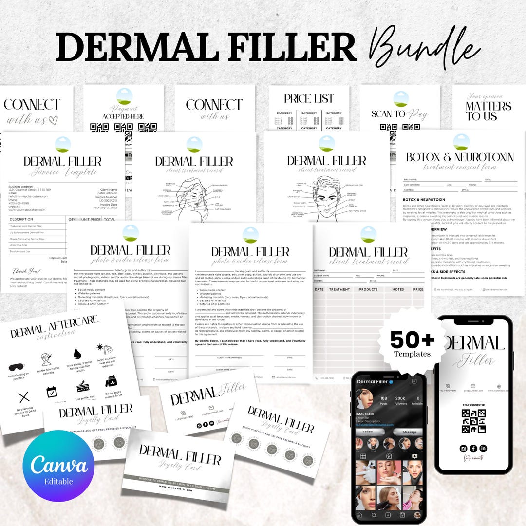 Dermal Filler Consent Forms,dermal Filler Consultation Form,dermal ...