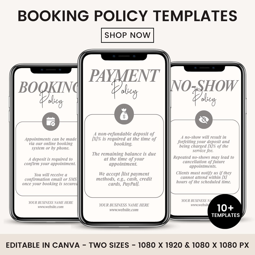10+ Booking Policy Templates, Editable Booking Policies for Instagram ...