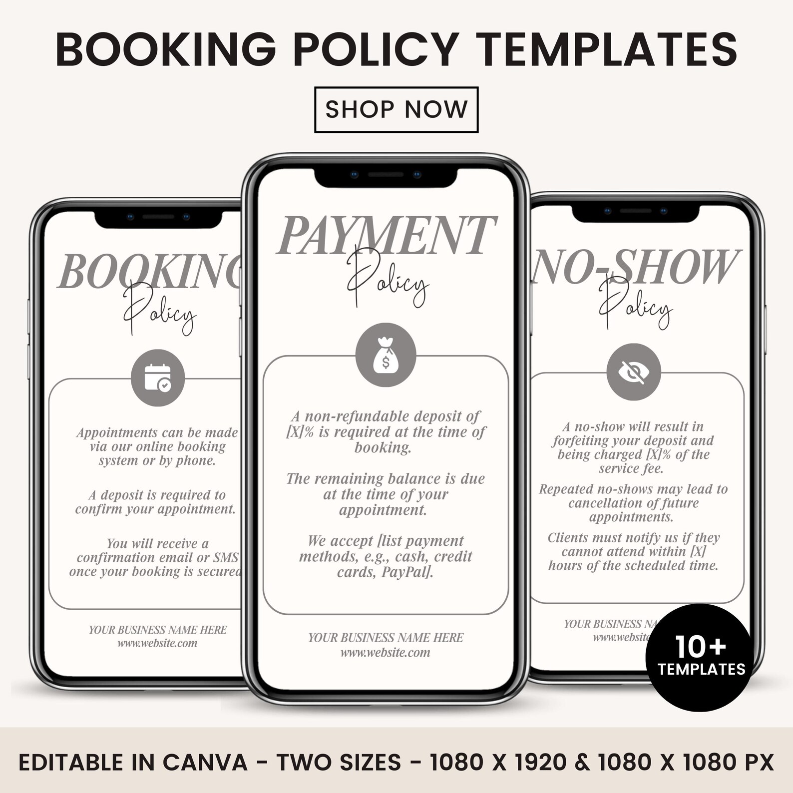 10+ Booking Policy Templates, Editable Booking Policies for Instagram ...