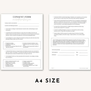 Microdermabrasion Consent Form, Editable Facial Consent Form, Beauty Forms, Esthetician Business ...