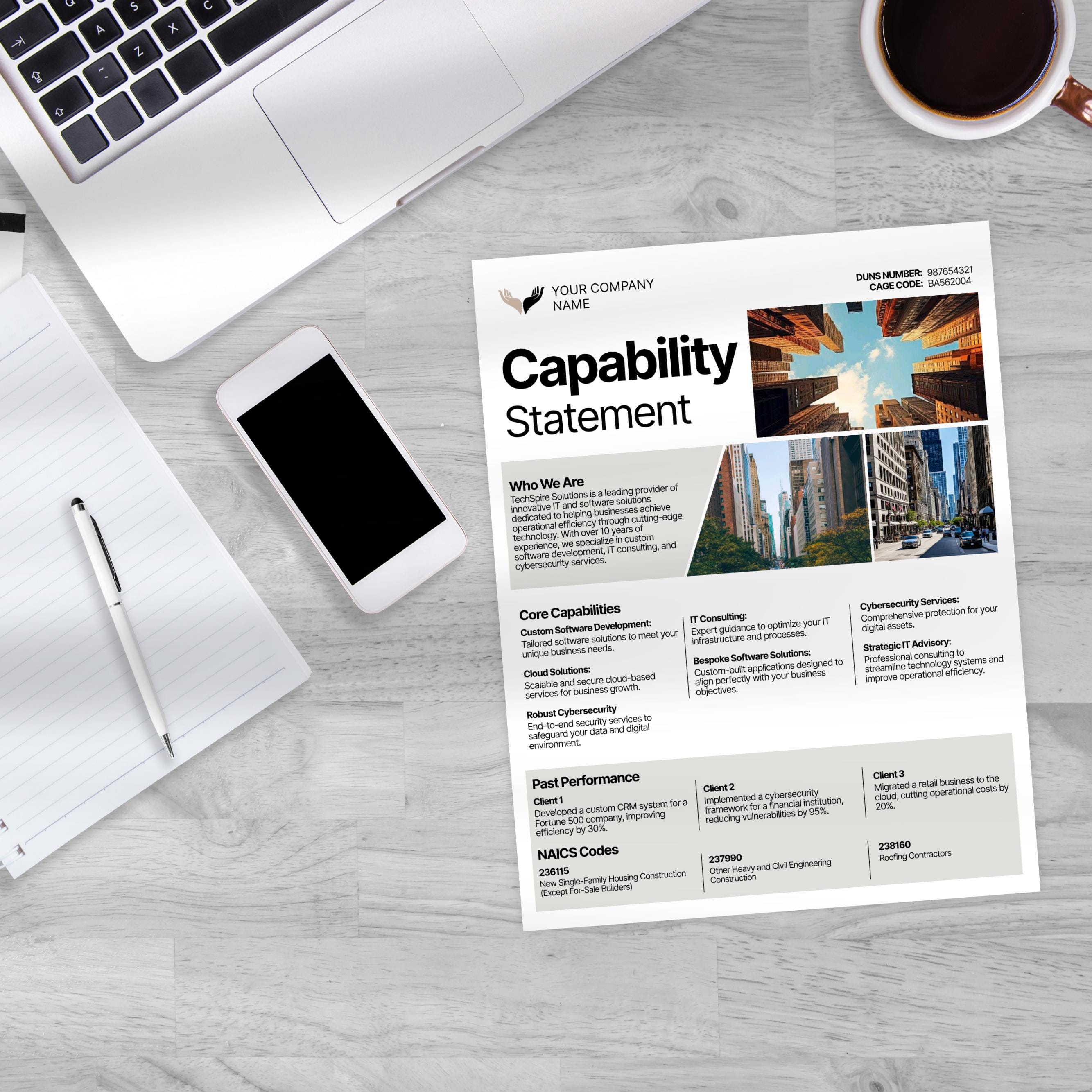 Capability Statement Template, Business Capability Statement Template ...