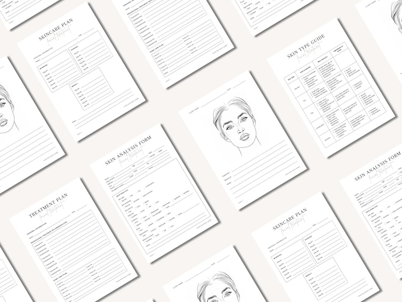 Skin Analysis Form, Editable Skin Treatment Plan, Facial Forms, Skin ...