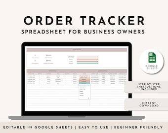 Excel Order Tracker for Small Business - Etsy