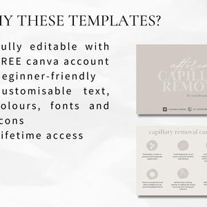 Editable Capillary Removal Aftercare Card | Minimalistic Aftercare Card ...
