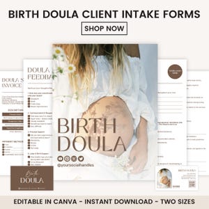 Doula Intake Forms Bundle, Editable Doula Business Forms, Doula ...