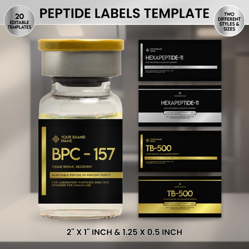 Peptide Label Template - Etsy