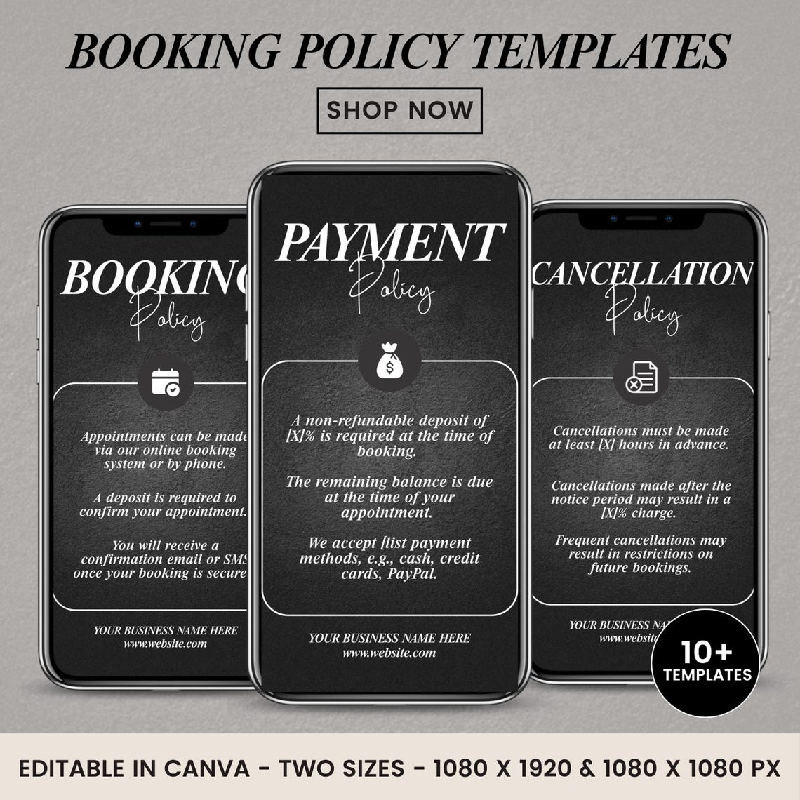 10+ Booking Policy Templates, Editable Instagram Story Booking Policies ...