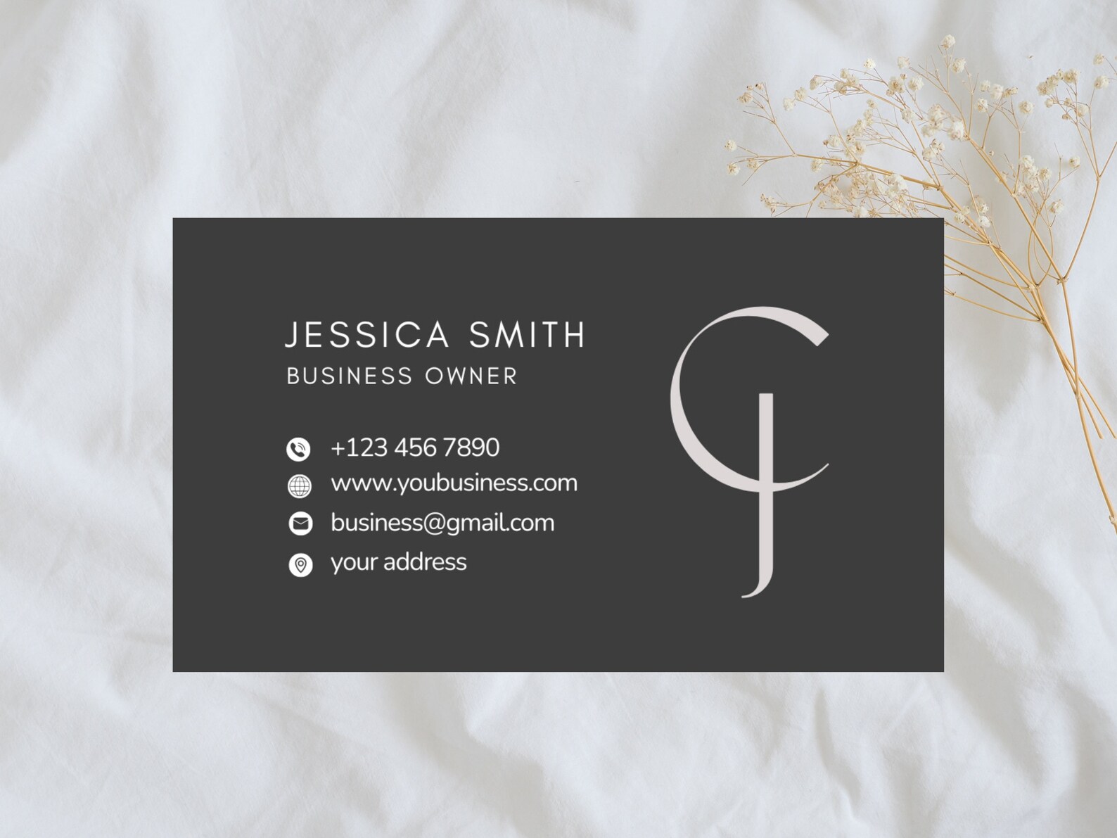 Minimalist Modern Business Card Template | Editable Injector Business ...