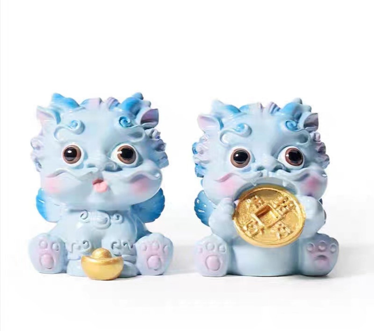 Prosperity Duo: Adorable Pixiu Feng Shui Decor for Wealth and - Etsy