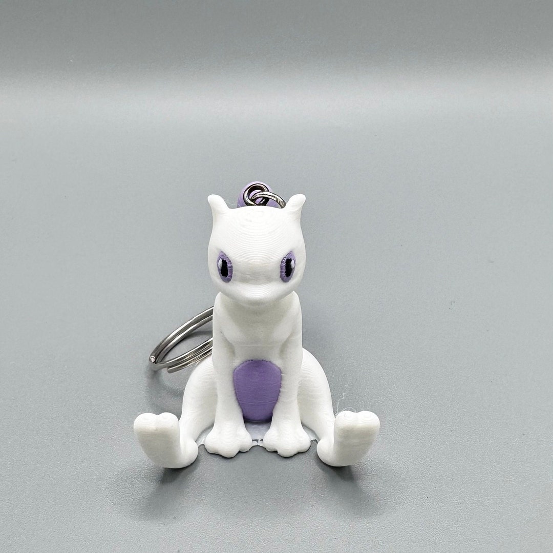 Mewtwo Pokémon Keychain 3D Printed - Etsy