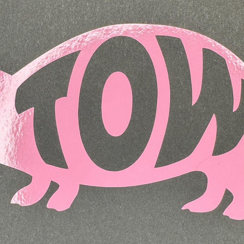 Black and White Pig - Etsy