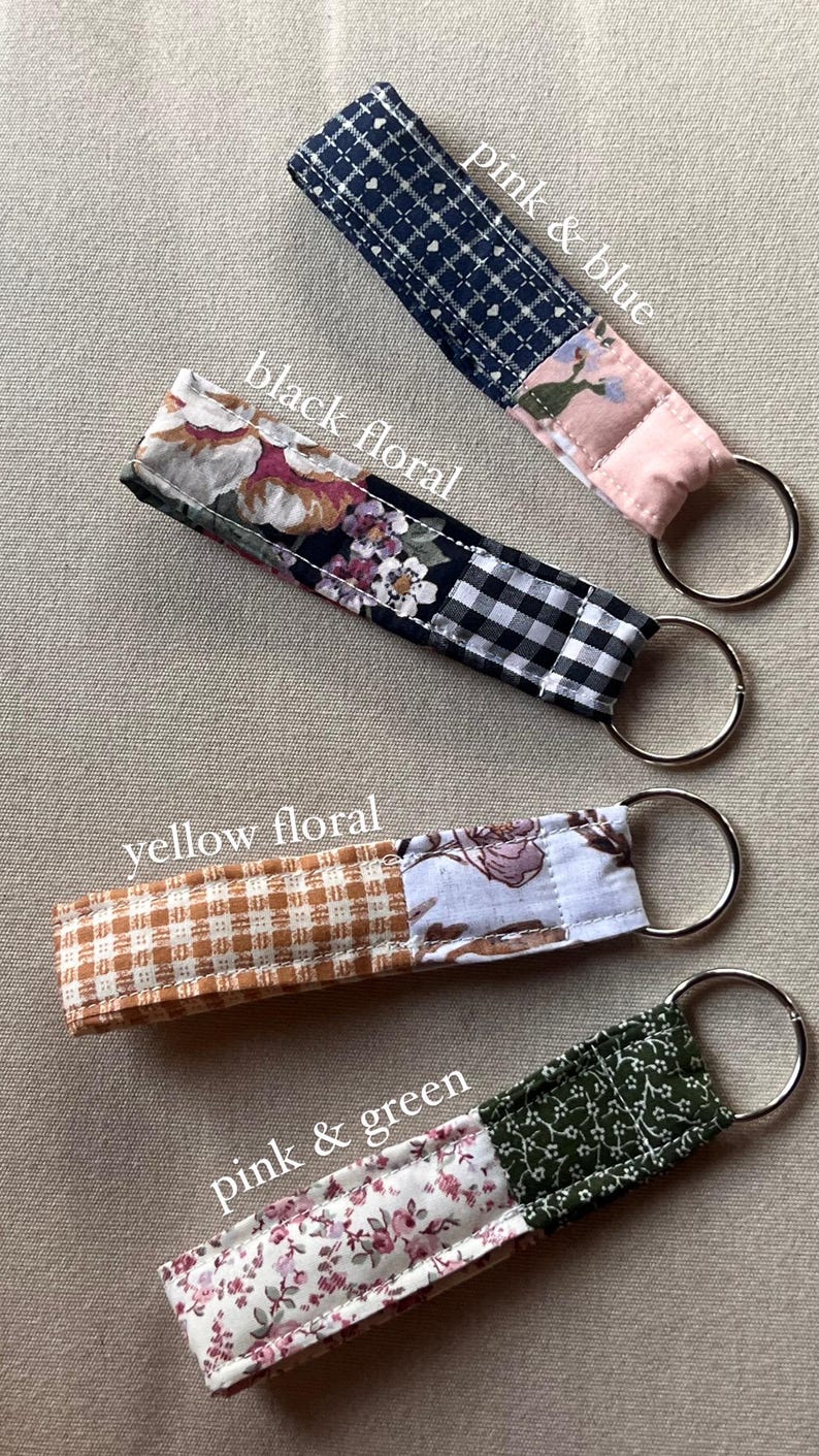 Handmade Patchwork Keychains (fall Collection) - Etsy