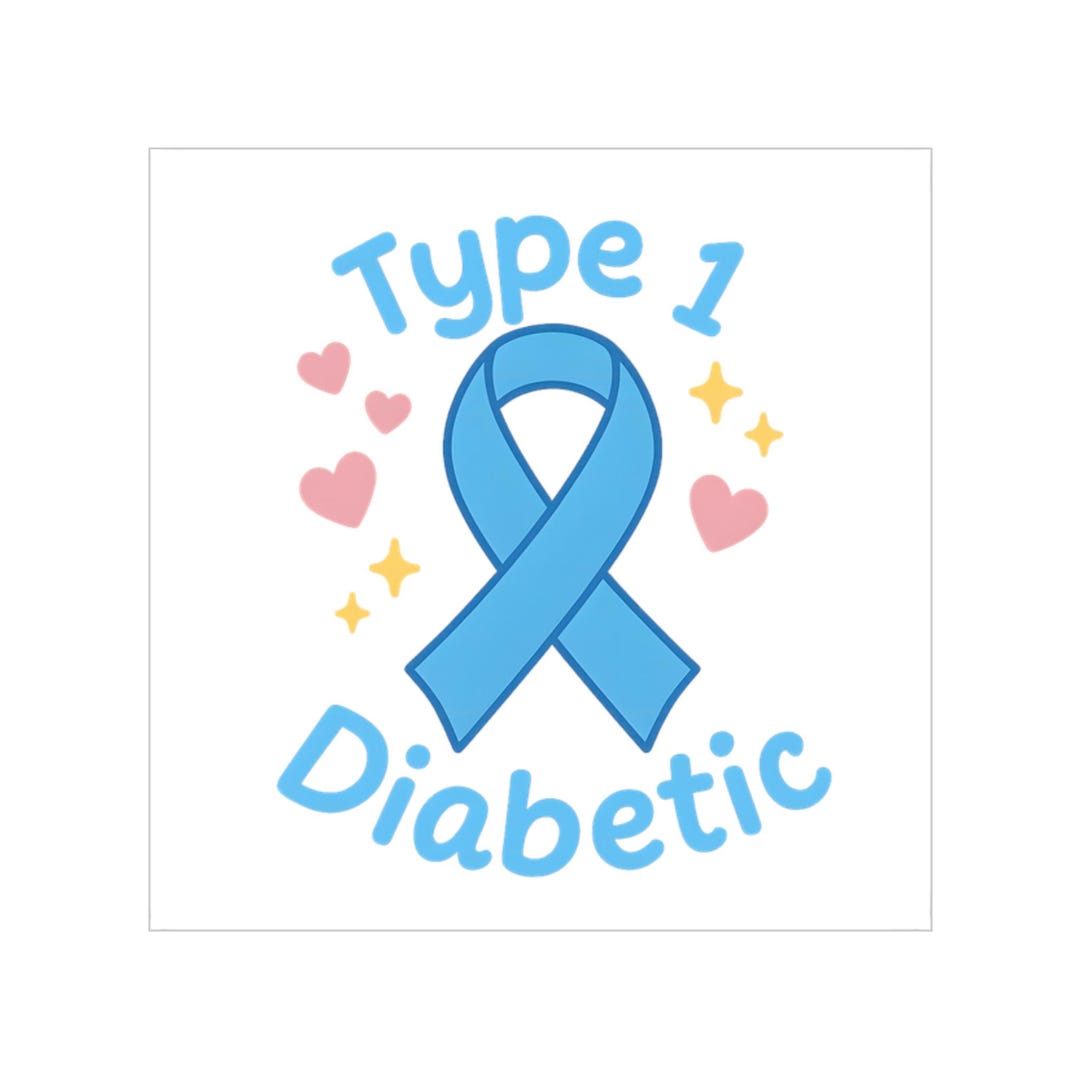 T1D Type 1 Diabetic Sticker, Weatherproof, Type 1 Diabetes Awareness ...