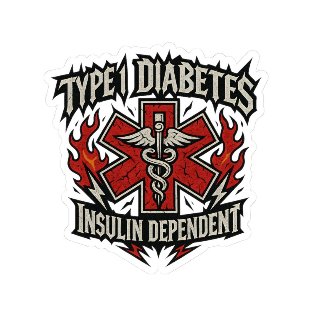 Type 1 Diabetes Awareness Kiss-cut Stickers, Insulin Dependent Design ...