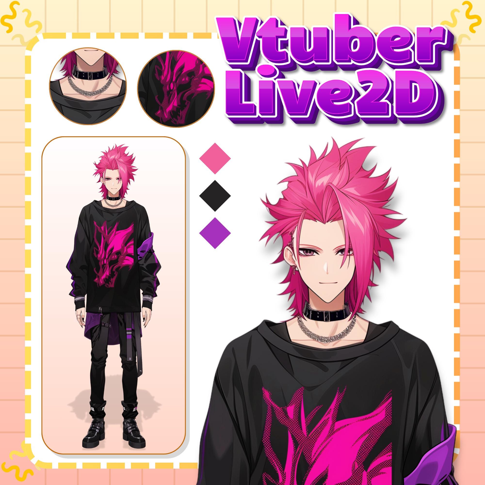 Custom Vtuber Model Vtuber Design Live2d Vtuber Model, Vtuber Model ...