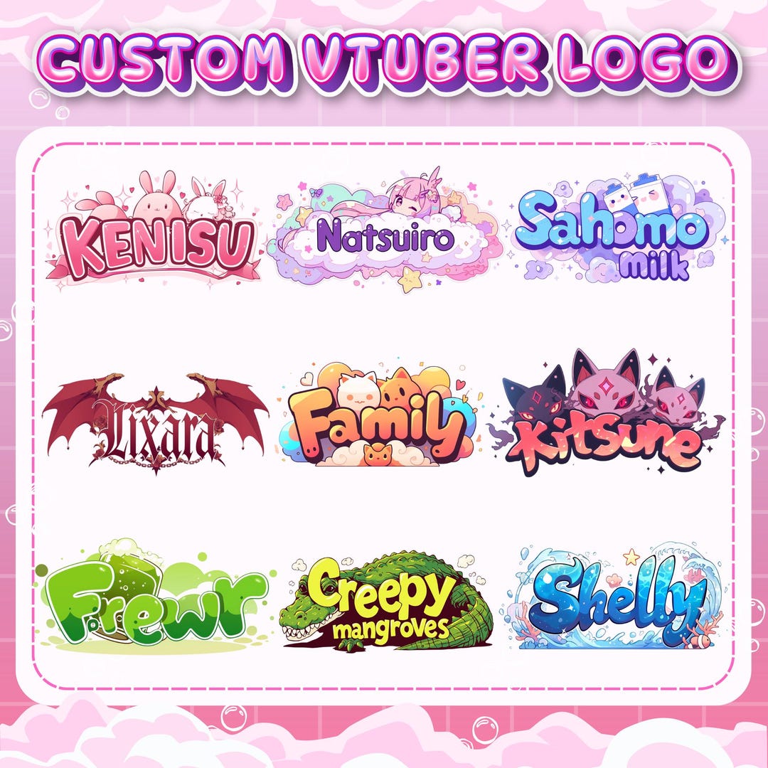 Custom Vtuber Logo, Youtube That Perfectly Represents Your Vtuber and ...