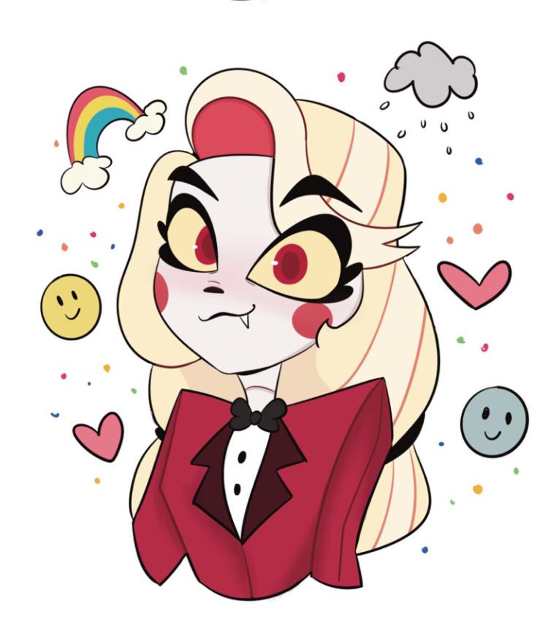 Doodling Princess of Hell Charlie Morningstar Glossy Sticker not ...