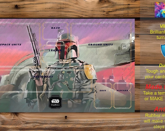 Star Wars Unlimited Custom Make Your Own Playmat: Boba Fett Collecting ...