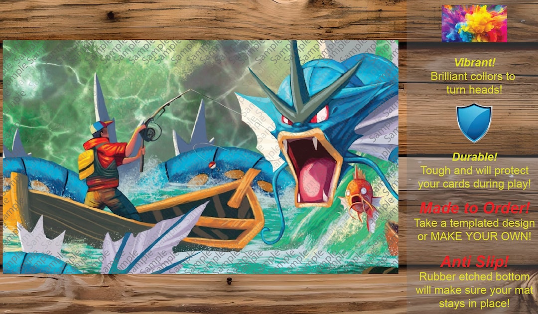 Make Your Own Custom TCG Playmat - Pokemon - Gyarados and Magic Karp ...