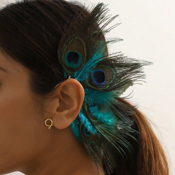 Peacock Feather Earrings - Etsy