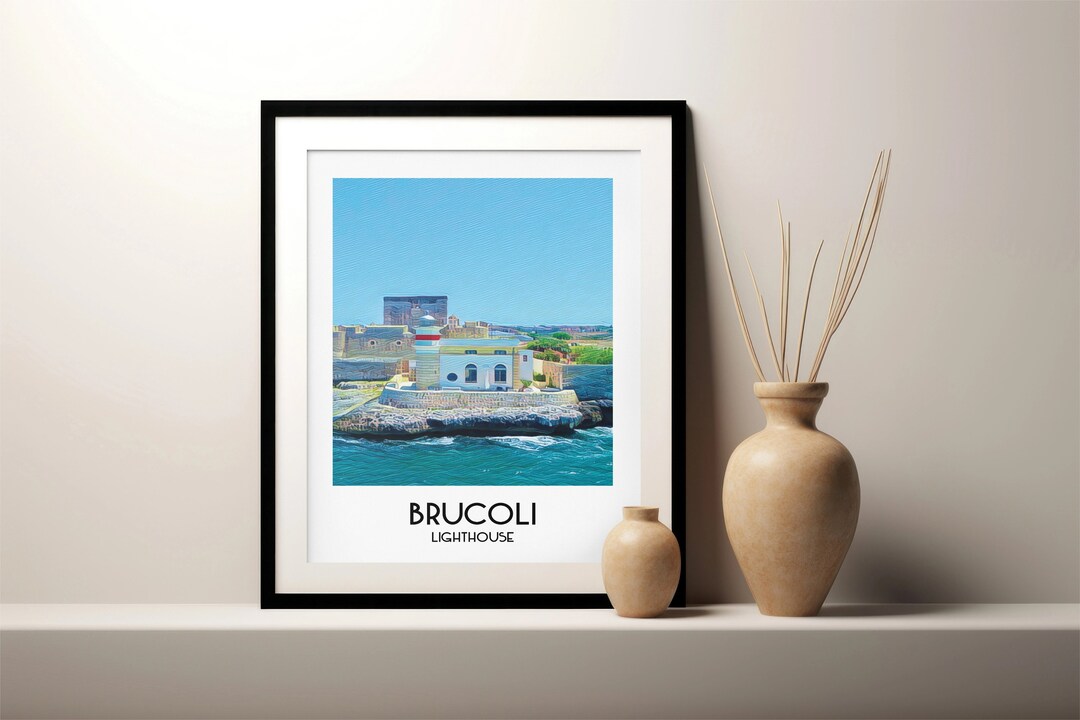 Brucoli Travel Poster, Sicily Italy / Travel Print, Brucoli, Syracuse ...