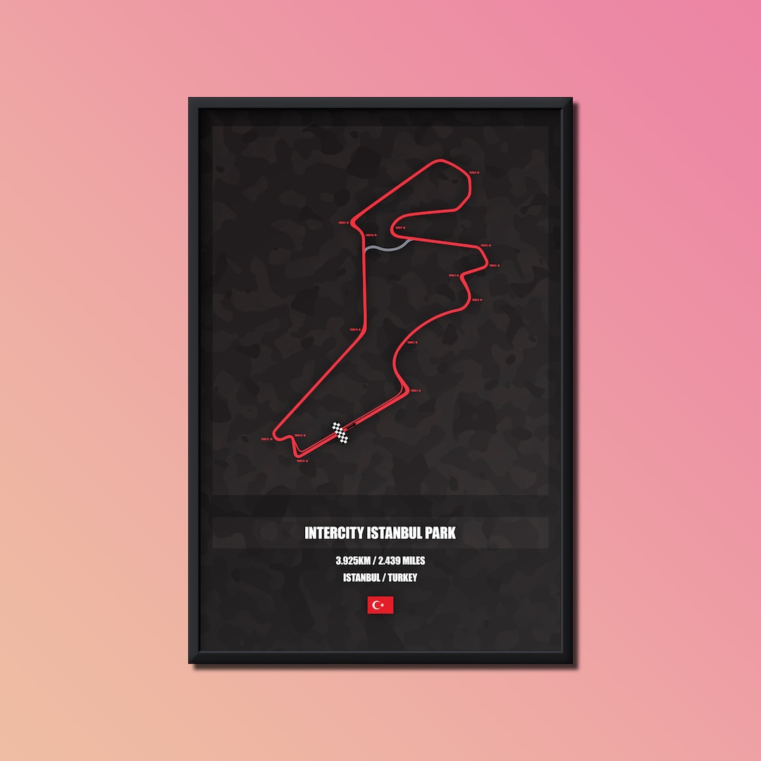 Printable Intercity Istanbul Park Circuit Race Track Poster Minimal ...
