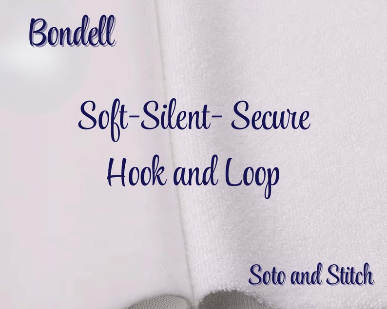 Soft Sewable Hook and Loop Fabric – Bondell Quiet Velcro Alternative ...
