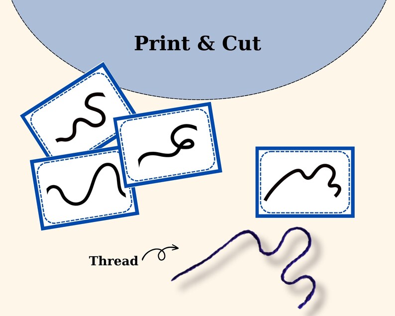 Montessori Printable Activity, Pattern Activity With Thread, Hands on ...