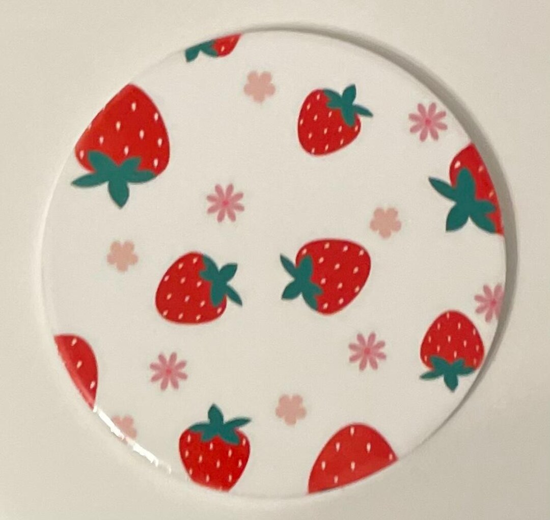 Multiple Fun Designs on Ceramic Coasters, Strawberries, Wavy, Floral ...