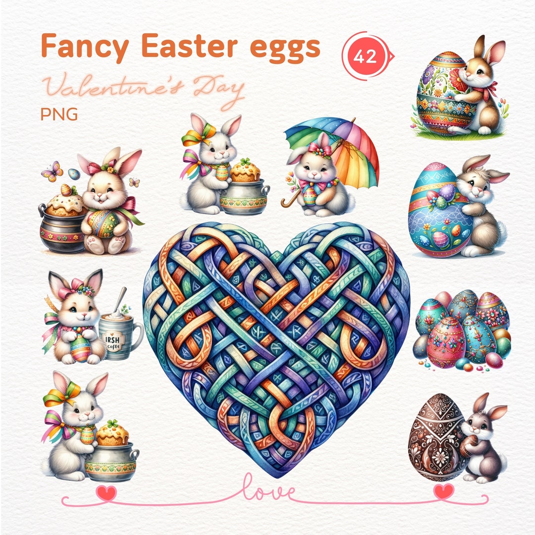 Bunny Clipart, Easter Clipart, Easter PNG, Easter Bundle, Bunny ...