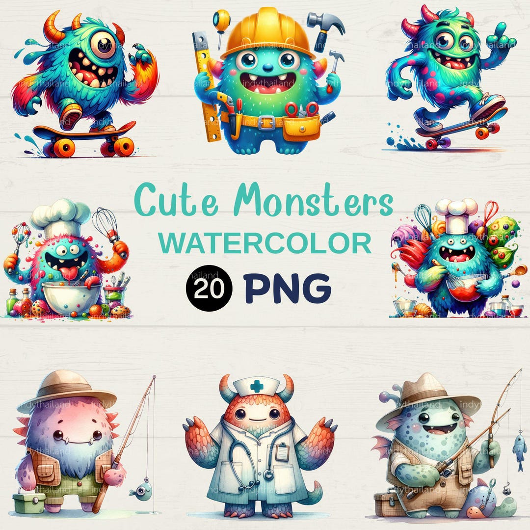 Monster Clipart Bundle, Monster Clipart, Monster for Kid, Monster ...