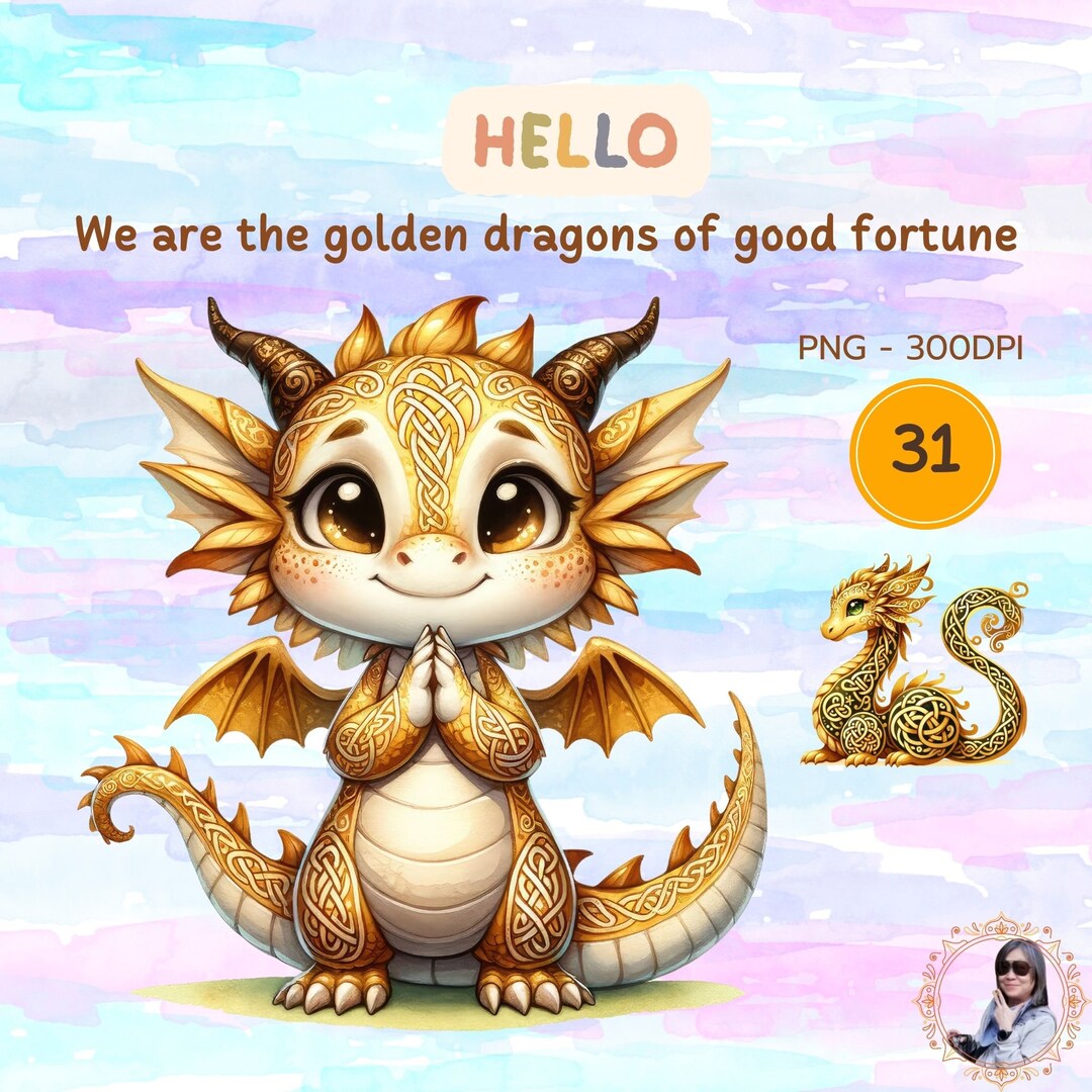 2024 Cute Dragon Watercolor, Clipart, Dragon Sleep, Baby Dragon for ...