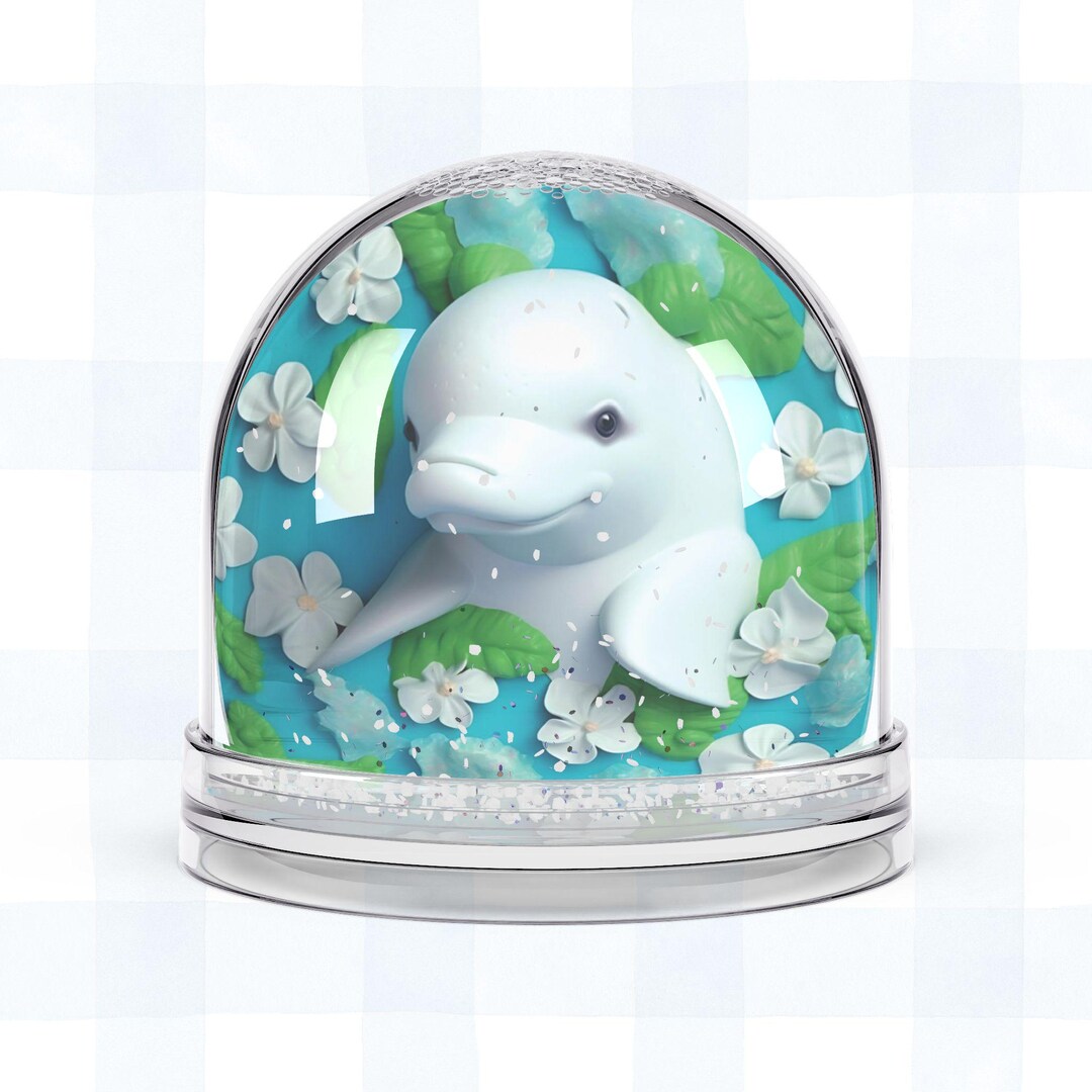 Snow Globe Decor, Dolphin Ocean Themed Gift, Beach House Decoration ...