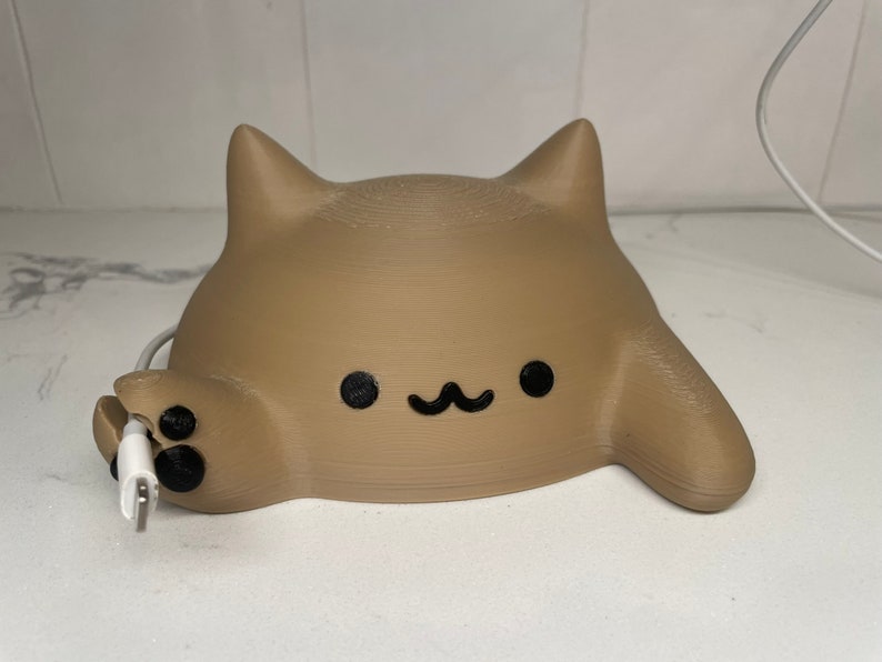 Cute Desk Accessory Kawaii Cat Cord Holder Cable Organizer for Desk Cat ...