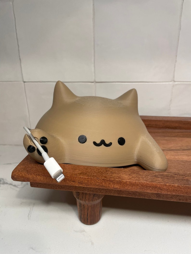 Cute Desk Accessory Kawaii Cat Cord Holder Cable Organizer for Desk Cat ...